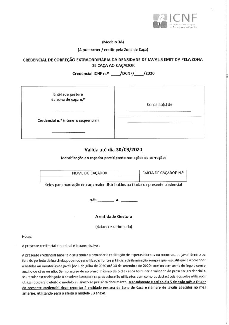 EDITAL nº1 de 2020 ICNF | FCPBI